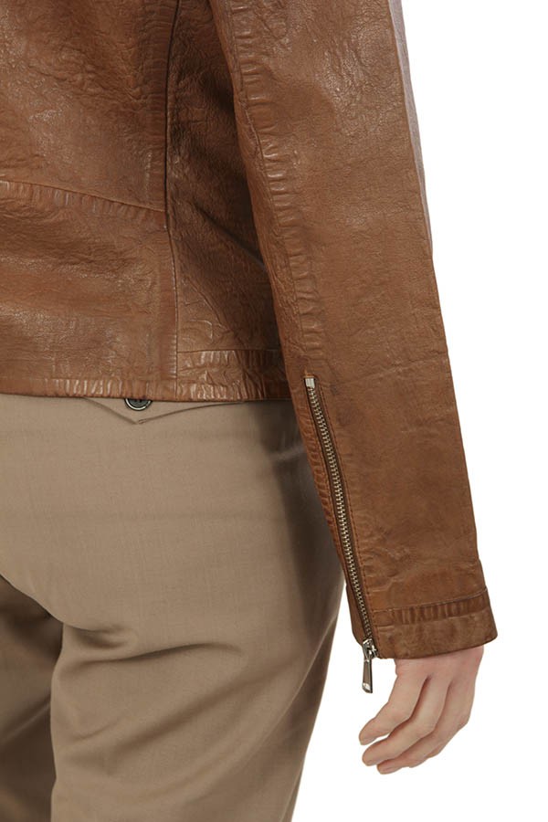 Leather THE JACKIE jacket Brown